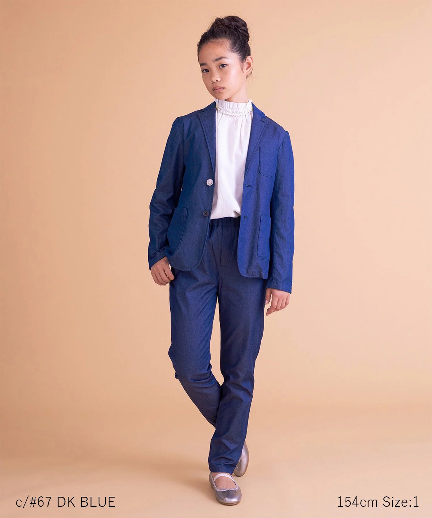 INDIGO BASIC JACKET 薄地デニム セットアップ対応[145-165cm INDIGO BASIC JACKET 薄地デニム セットアップ対応[145-165cm